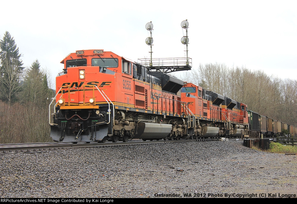 BNSF 9255 at Ostrander, WA